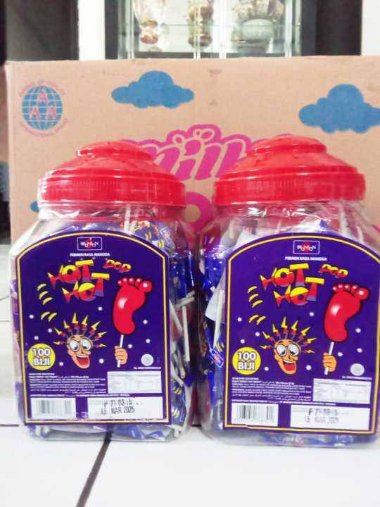 Permen warung anak bentuk Kaki hot hot isi 100 rasa mangga | Lazada ...