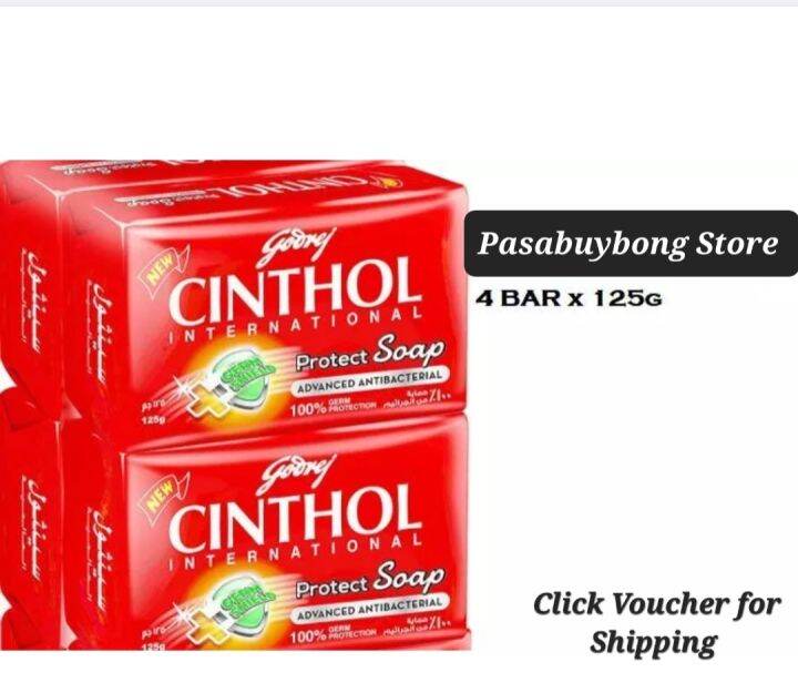 Cinthol Anti-Bacterial 4barx125g Bath Soap 99.9% Germ Protection Dubai ...