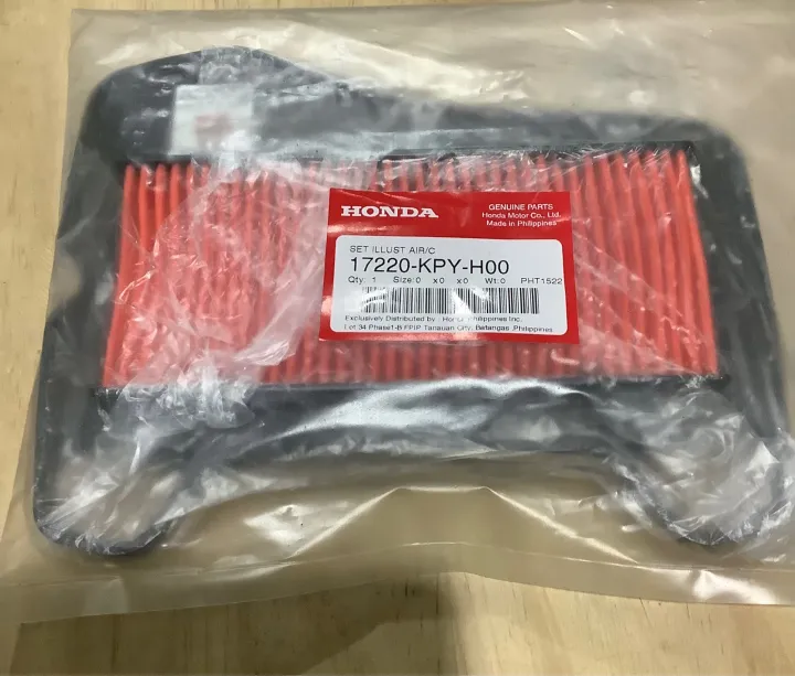 RS125 Fi/ XRM125 FI/WAVE 110R AIR FILTER ORIGINAL HONDA 17220-KPY-H00 ...