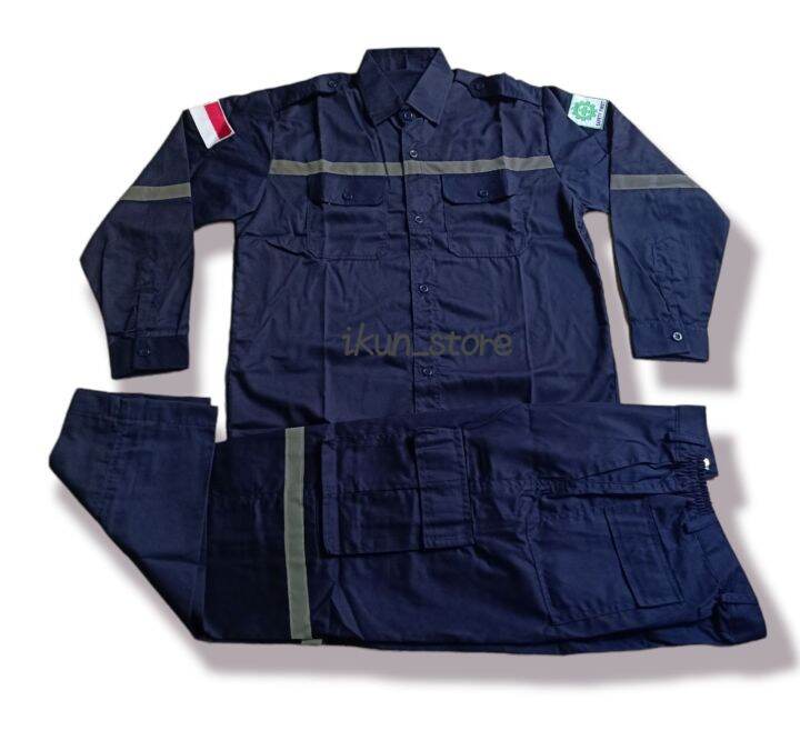 seragam navy/Dongker setelan lengan panjang katelpak wearepack kerja ...