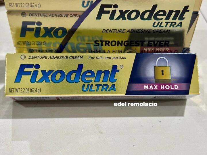 FIXODENT denture adhesive cream ultra max hold 62.4g per box | Lazada PH