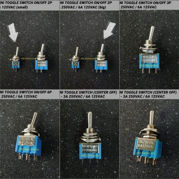 MINI TOGGLE SWITCH 2P 3P 6P ON/OFF CENTER OFF | Lazada PH