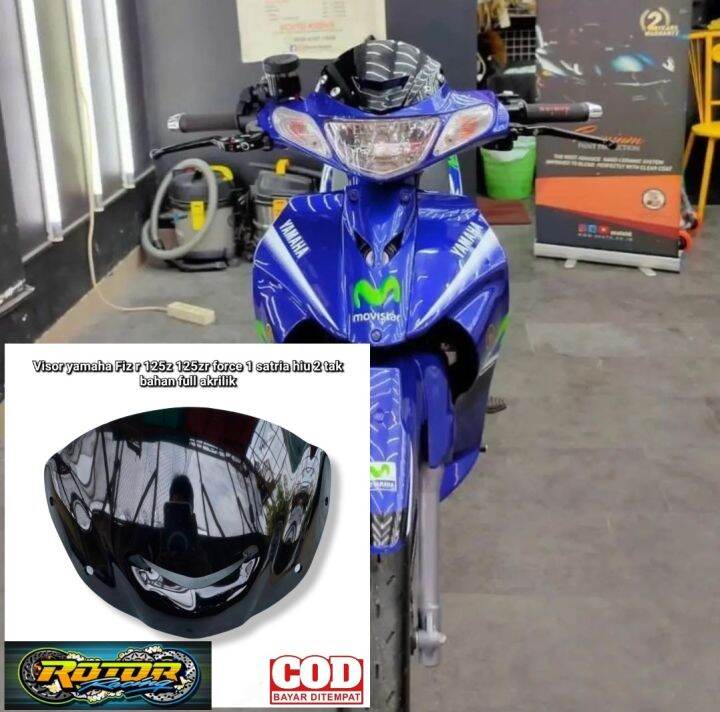 Visor yamaha 125z 125zr pnp yamaha Fizr Satria hiu bahan full akrilik ...