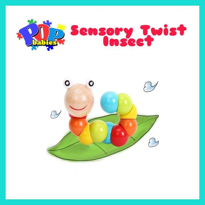 Pop Babies Colorful Insects Twist Caterpillars Sensory Teether | Lazada PH