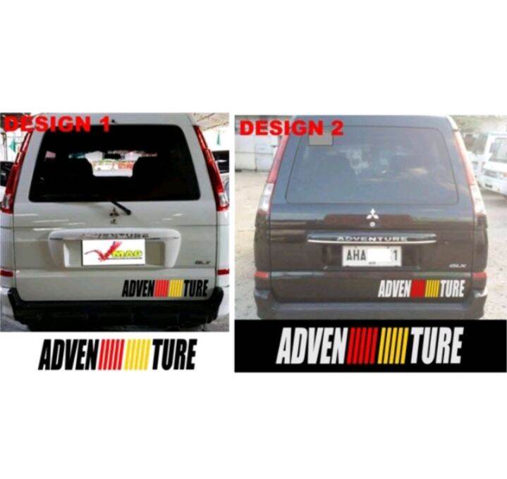 Mitsubishi Adventure Ralliart Sticker Design for Tailgate | Lazada PH