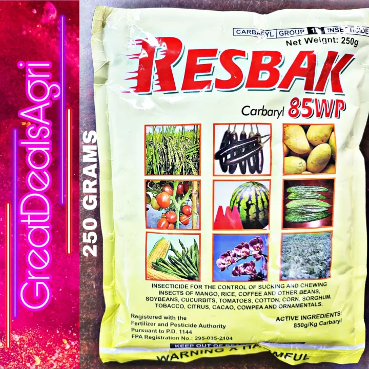 RESBAK 85WP CARBARYL INSECTICIDE (250 GRAMS) VANN HAWK | Lazada PH