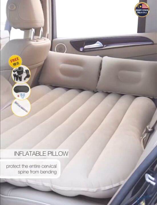 Split Portable Car Air Bed Thickened Inflatable Mattress Camping Car ...
