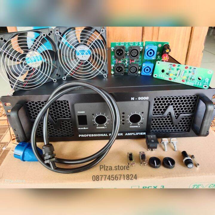 Bok power amplifier N9000 lengkap aksesoris ukuran 3U Box power ...