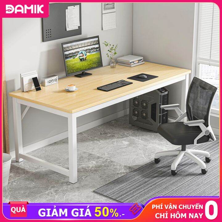 DAMIK Bàn học tại nhà 140CM Bàn máy tính thiết kế hiện đại làm việc ...