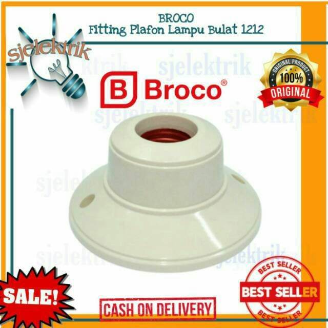 Fitting Lampu Plafon BROCO 1212 Fitting Lampu / Fitting Plafon bulat ...