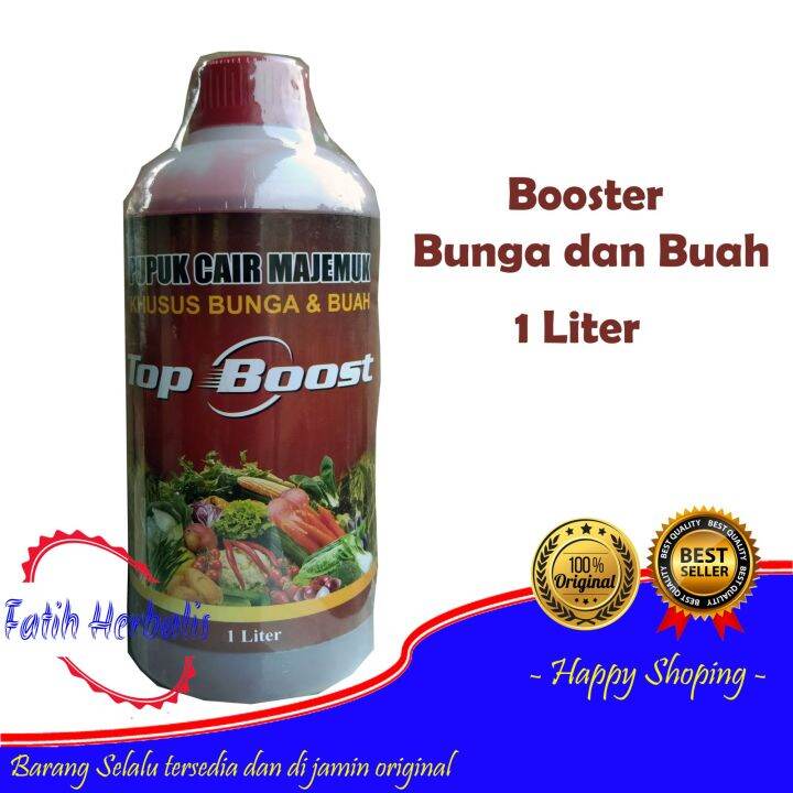Pupuk Cair Top Boost kemasan 1 liter booster bunga dan buah | Lazada ...