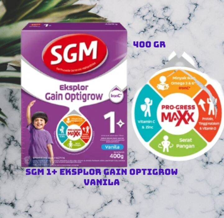 SGM 1+ Eksplor Gain Optigrow vanila 400 Gram | Lazada Indonesia
