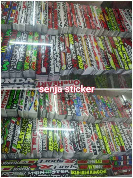 stiker tulisan panjang mendatar isi 25 sticker graftac | Lazada Indonesia