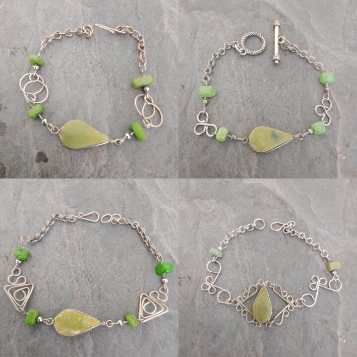 Authentic Handcrafted Serpentine Stone Rock Bracelet Peruvian Bracelets ...