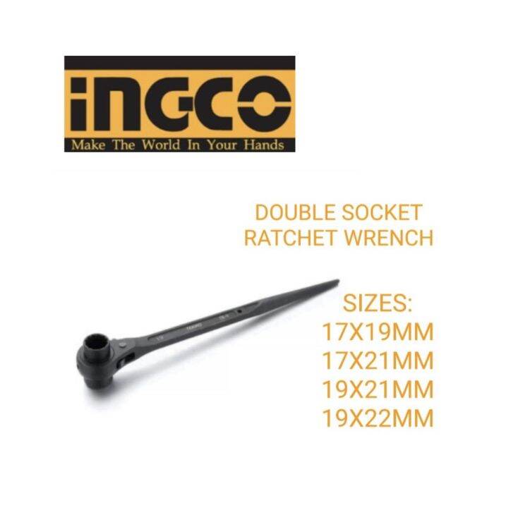 INGCO ORIGINAL DOUBLE SOCKET RATCHET WRENCH | Lazada PH