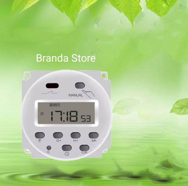 Digital Timer Sw AC Pengatur Waktu Daya LCD Digital Dapat Diprogram 7,5 ...