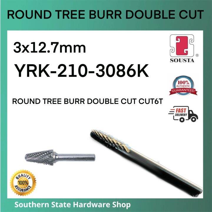 3x12.7mm YRK-210-3086K ROUND TREE BURR DOUBLE CUT CUT6T | Lazada