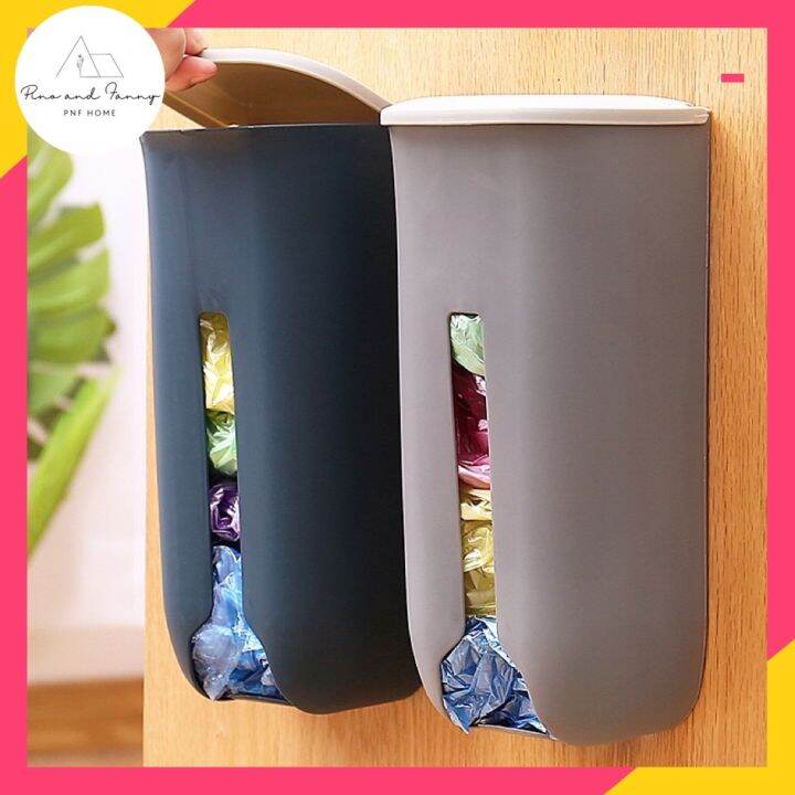 Wall Mounted Plastic Bag Holder Trash Bag Dispenser Plastic Organizer ...