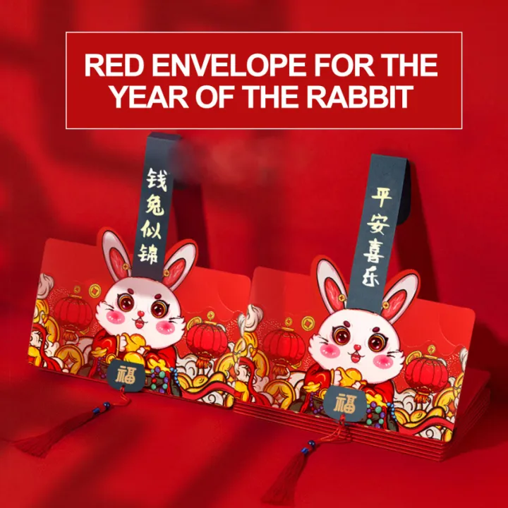 【Ready Stock】2023 New Folding Red Envelopes Cute Chinese New Year Of ...