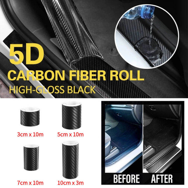 5D Car Carbon Fiber Door Edge Protector Car Sticker DIY Paste Protector ...