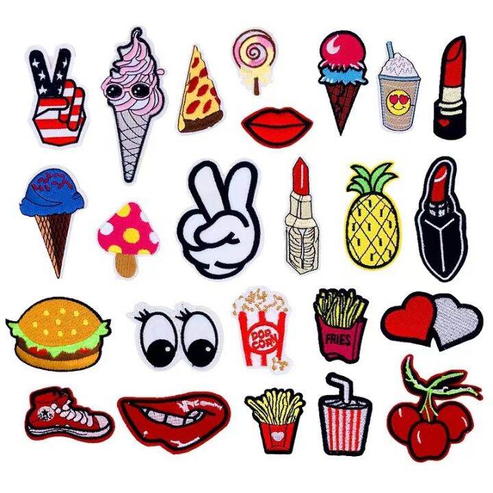 EMS fashion 1set (3pcs)Package Embroidery Iron On Patches Sewn Applique ...