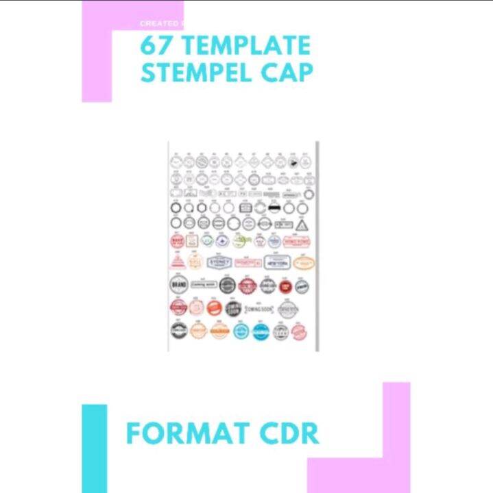 67 template desain cap dan stempel template | Lazada Indonesia