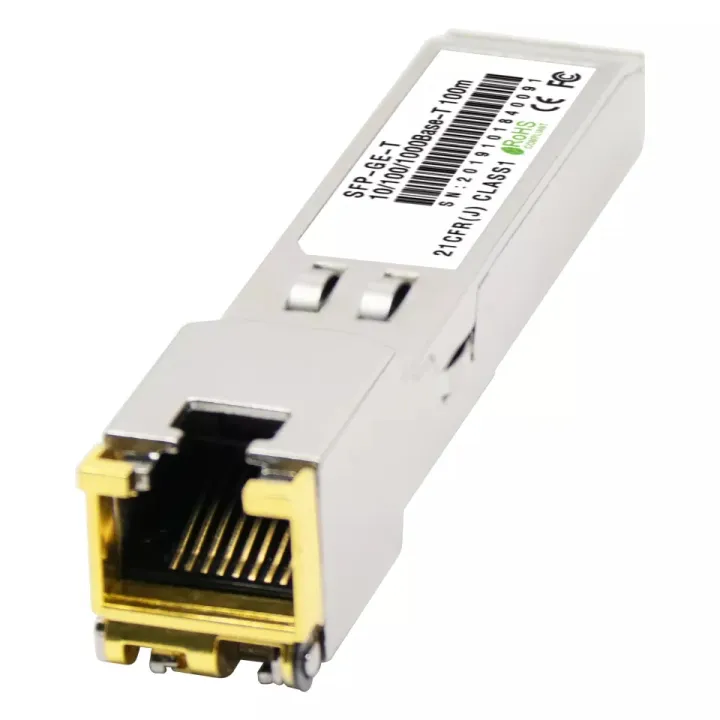 โมดูล SFP RJ45สวิทช์ Gbic 10/100/1000 Connector SFP ทองแดง RJ45 SFP ...