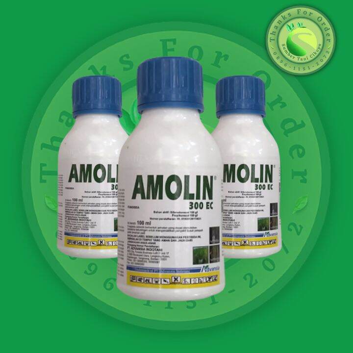 FUNGISIDA PLUS ZPT AMOLIN 300 EC 100 ML Berbahan Aktif Difenokonazol ...