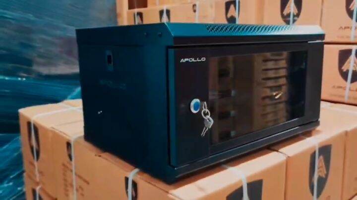 Apollo Network Cabinet ตู้ Rack 6U รุ่นACR-6UN-40 ขนาด 53x40x30cm. (ลึก40cm.) ตู้แร็ค RACK ...