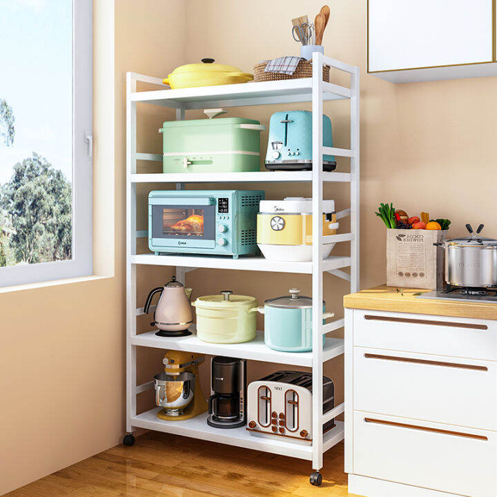 Microwave Oven Storage Rack Floor Multi-Layer Kitchen Multi-Functional ...