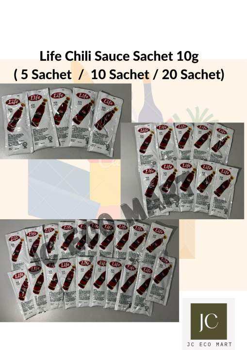 Life Chili Sauce Sachet 10g ( 5 Sachet / 10 Sachet / 20 Sachet ) | Sos ...