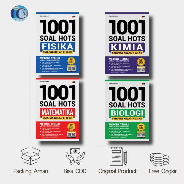 Buku 1001 Bank Soal Hots MATEMATIKA, BIOLOGI, KIMIA & FISIKA SMA/MA | Lazada Indonesia