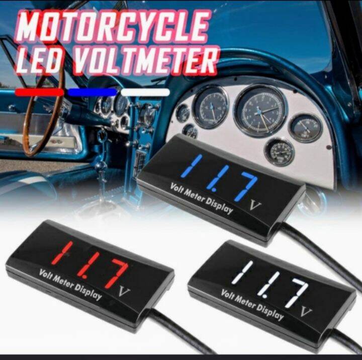 Voltmeter Volt Meter Led 12Volt Digital- Voltmeter Motor | Lazada Indonesia