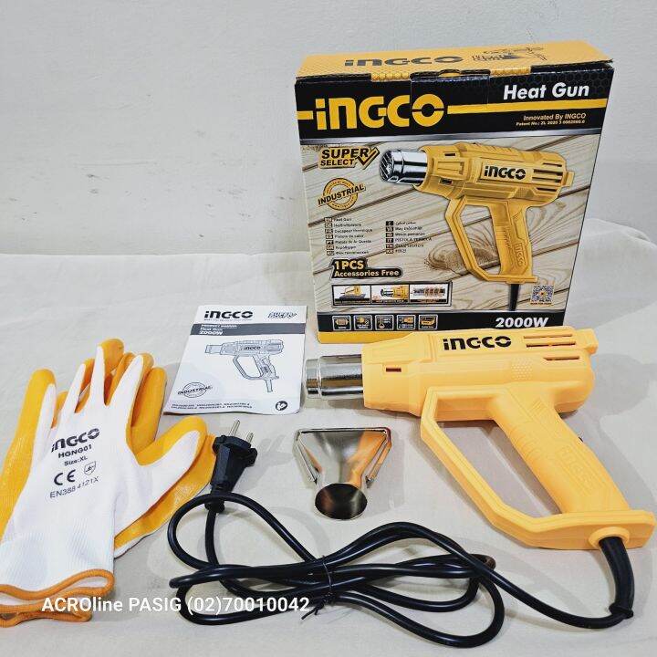 INGCO HEAT GUN INDUSTRIAL 2000WATS (ORIGINAL) | Lazada PH