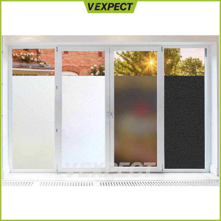 Vexpect Window Glass Privacy Sticker, Sun Blocking Frosted Glass Window ...