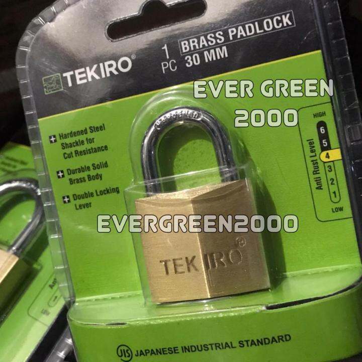 Kunci Gembok Kuningan 30 mm TEKIRO - Kotak 30x27 mm - Tinggi Total 50 ...