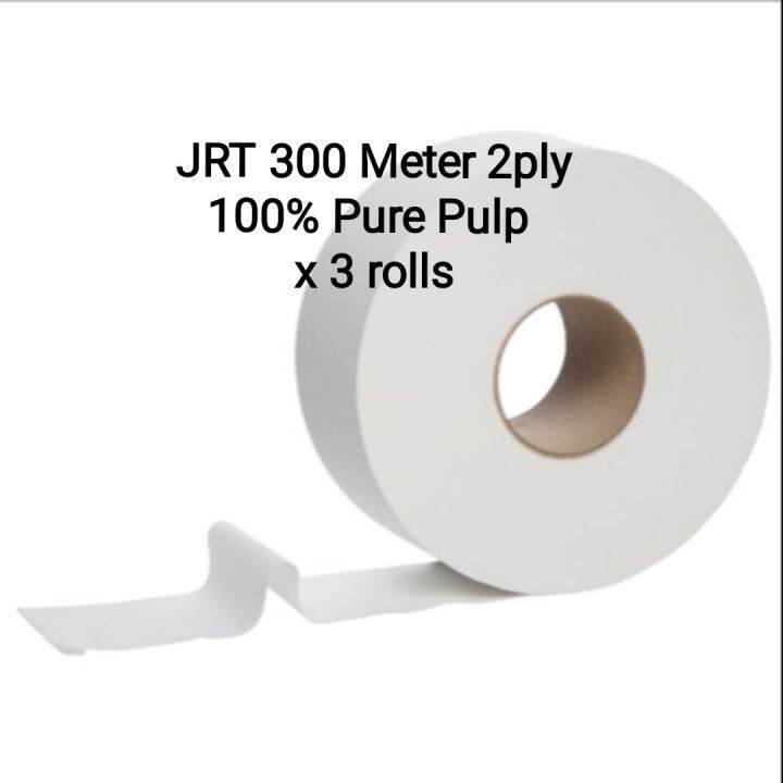 Toilet Paper Roll 300M x 3 roll Jumbo Roll Tissue Paper more thicker 2 ...