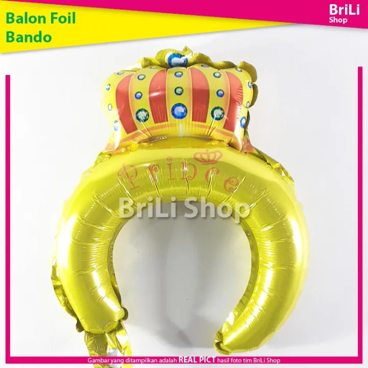 Balon Foil Bando Karakter Mahkota Princess Crown Princes Queen warna ...