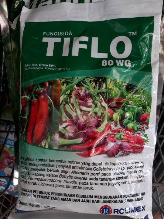 Fungisida Tiflo Bahan Aktif Tiram 80% kemasan 400gram | Lazada Indonesia