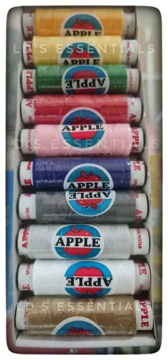 Apple assorted Thread SINULID for sewing (10rolls/box) | Lazada PH
