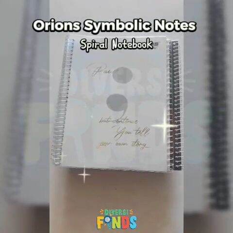 Orions SYMBOLIC NOTES SPIRAL Notebook W/Plastic Jacket 80lvs- Set of 3 ...
