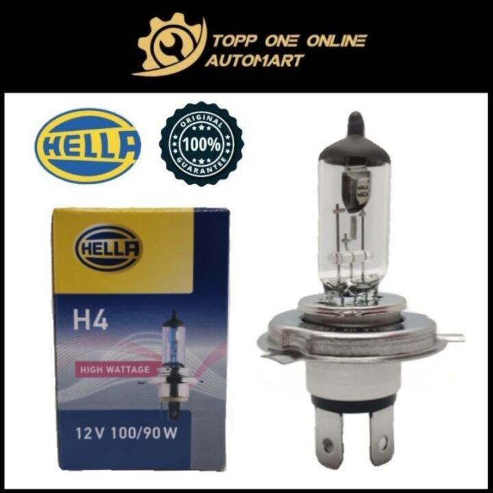 HELLA H4 12V 100W BULB (100%ORIGINAL) | Lazada