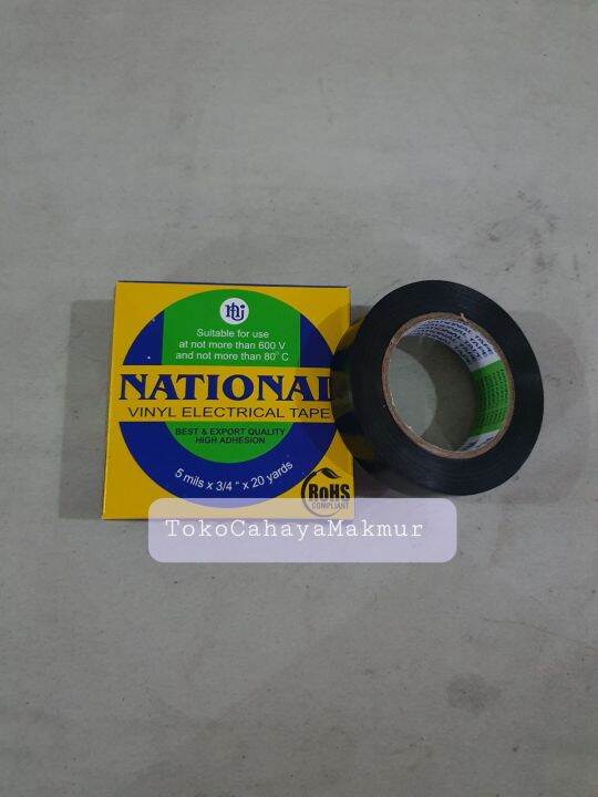 Isolasi Listrik National (Isolasi Kabel Listrik) Vinyl Electrical Tape ...