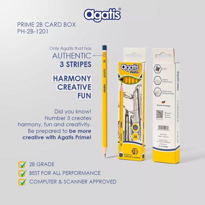 Pensil 2B Agatis Prime (12 Pcs) | Lazada Indonesia