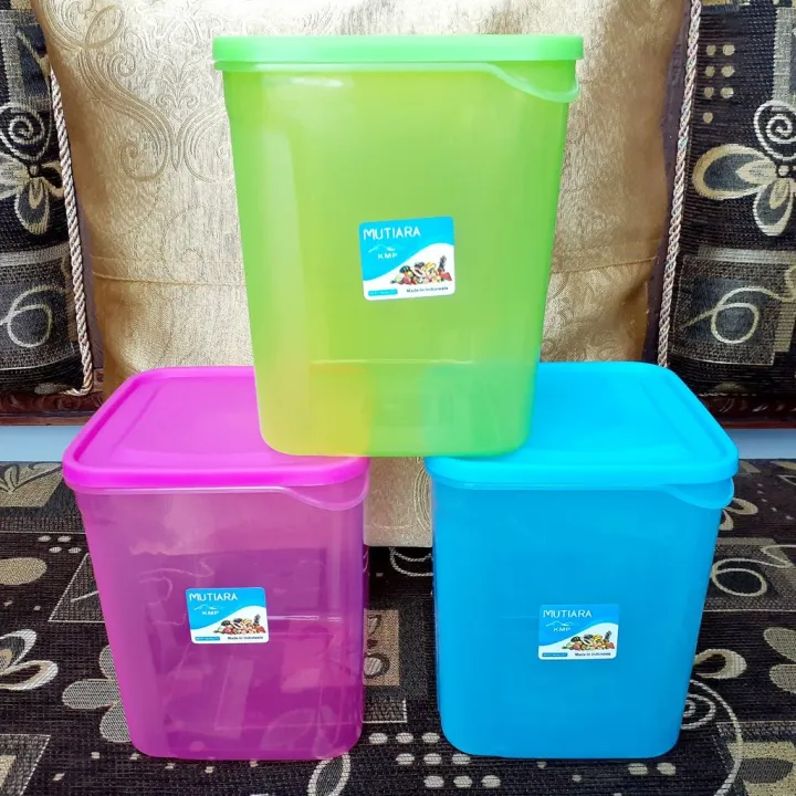 Toples plastik /toples warna / Toples kue/Toples kerupuk KMP mutiara 1900ml | Lazada Indonesia