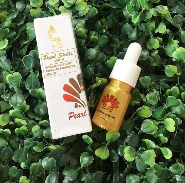 (1 ขวด 5 ml ) Pearl shells vitamin c light complete booster serum ...