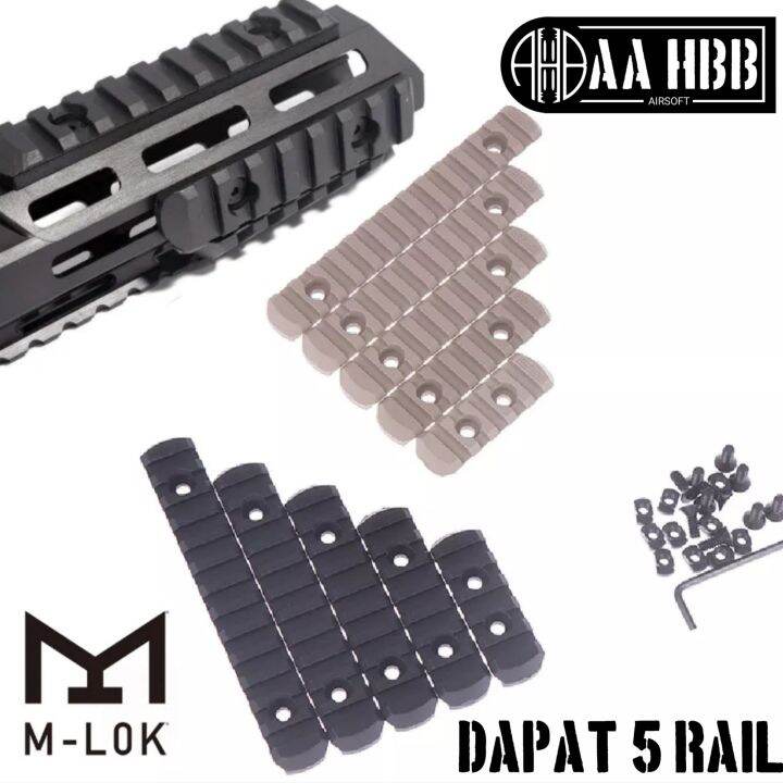 picatinny rail mlok nylon rel ret dapat 5 pcs airsoft aeg dcobra wgg wgb water gel blaster ...