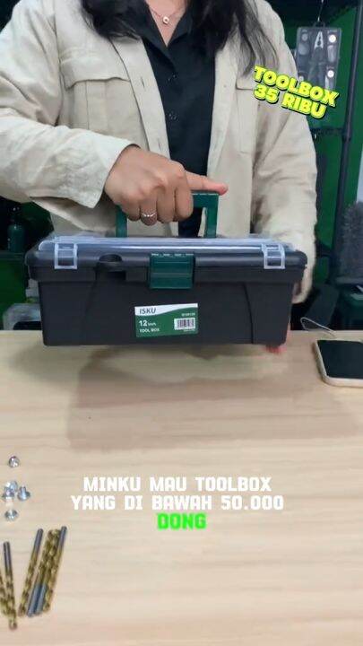 ISKU Tool Box Mini 12 Inch Kotak Perkakas Kecil 30 14 12cm Kotak Alat ...