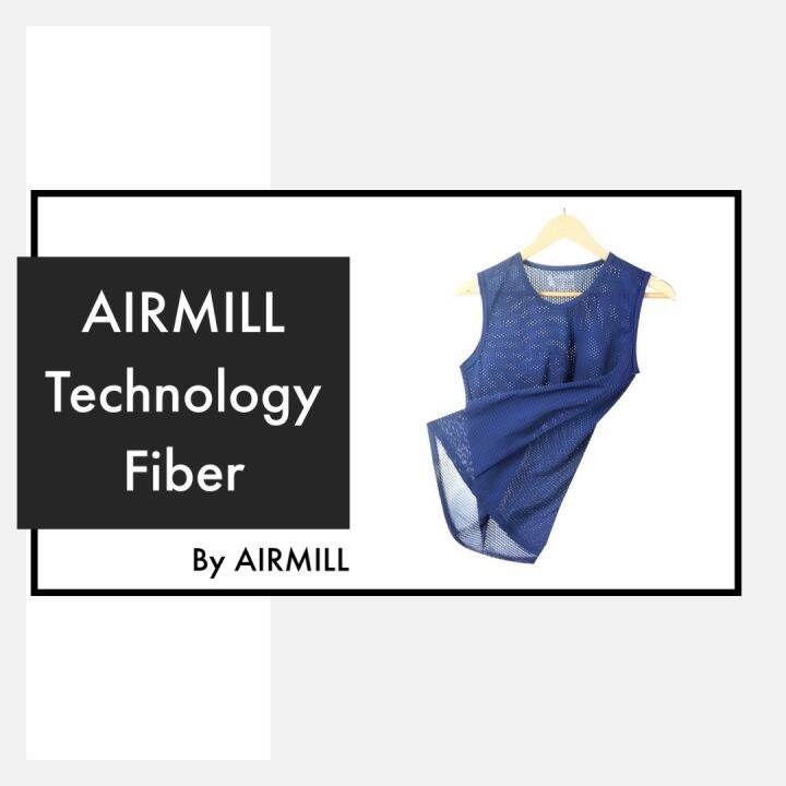 AIRmill® เสื้อกล้ามแขนกุด -5°C Cooling ผ้าตาข่าย ไมโครไฟเบอร์ เย็นสบาย ยืดหยุ่นสูง นุ่มนวล ระบาย ...