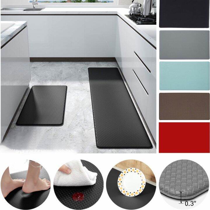 Soft Thick Kitchen Mats Oil Proof Floor Mat Kitchen Carpet Kitchen rug ...